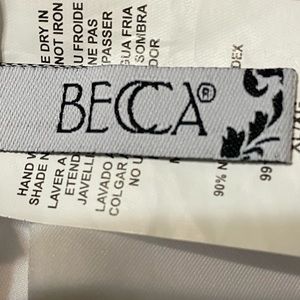 BECCA | Swim | Becca One Piece Asymmetrical Tie Back White Swimsuit Nwt ...